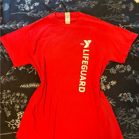 Gildan | Tops | Ymca Lifeguard Vibrant Bright Red Shirt | Poshmark